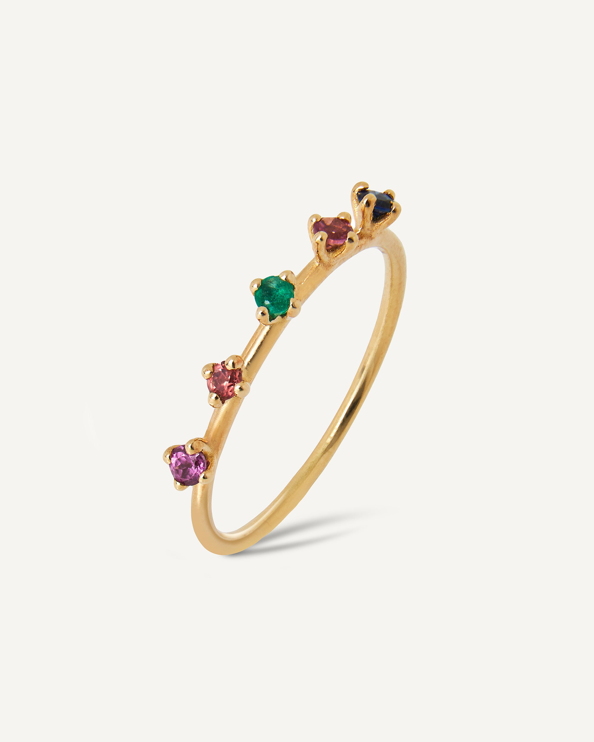 Anel Mosquitinho em Ouro 18K e Pedras Coloridas – Victoria Sayeg